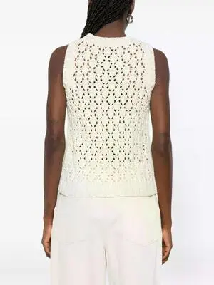 Fabiana Filippi Sequin-embellished Open-knit Vest
