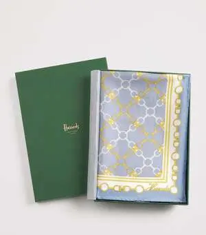 Harrods Silk Chain Print Scarf
