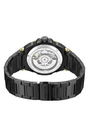 KENNETH COLE Skeleton Automatic Bracelet Watch - Black