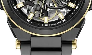 KENNETH COLE Skeleton Automatic Bracelet Watch - Black