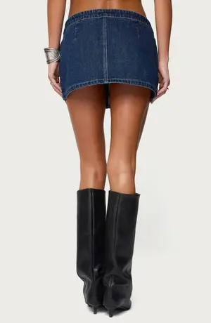 EDIKTED Sharlo Denim Miniskirt