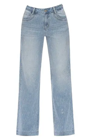 BAYEAS Rhinestone Embellished Wide Leg Jeans