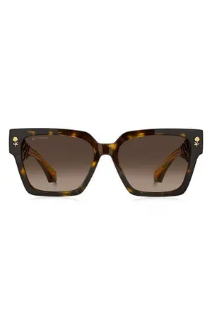 Etro 55mm Rectangular Sunglasses - Havana/brown Sf