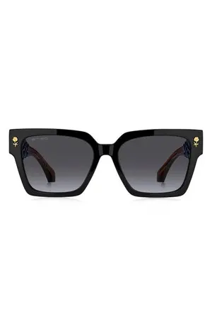 Etro 55mm Rectangular Sunglasses - Shaded Brown Blue/grey Azure