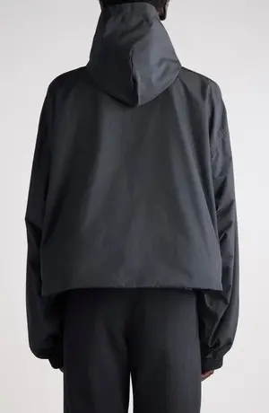 Balenciaga Logo Hooded Windbreaker Jacket