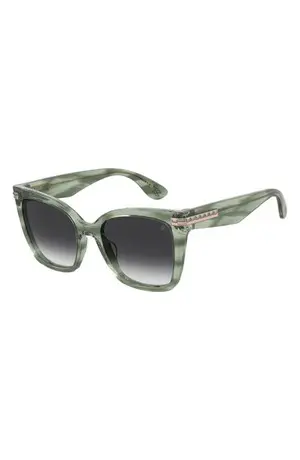 STUART WEITZMAN 55mm Square Sunglasses - Green Havana/dark Grey