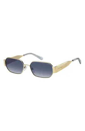 Marc Jacobs 56mm Square Sunglasses - Gold Blue/dark Blue