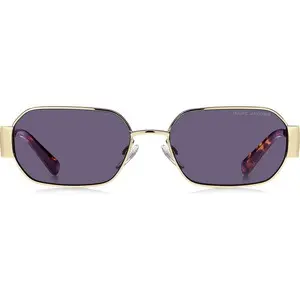 Marc Jacobs 56mm Square Sunglasses - Gold Violet/violet