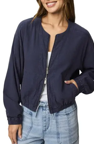 Splendid Clea Bomber Jacket - Navy Blue
