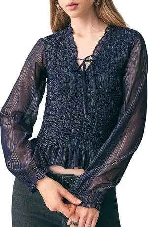 Mango Tie Neck Blouses