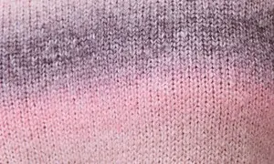 Mango Ombré Stripe V-neck Sweater - Light Pink