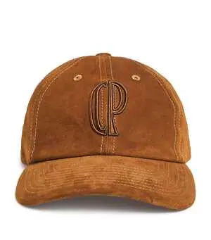 Claudie Pierlot Suede Baseball Cap With Logo - Brown