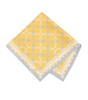 Harrods Silk Chain Print Scarf - Yellow