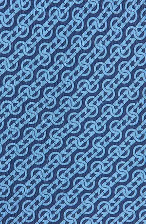 FERRAGAMO Trofeo Gancini Silk Neck Tie - Navy