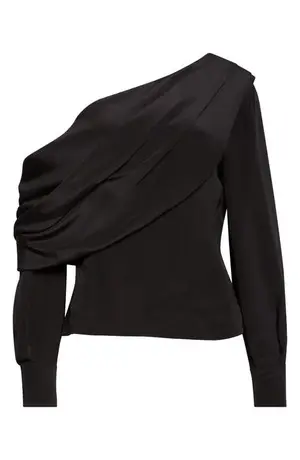 EMILIA WICKSTEAD Alida One-shoulder Silk Crêpe De Chine Top