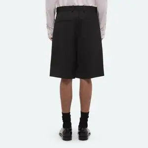 Helmut Lang Wardrobe Wool Gabardine Flat-front Shorts