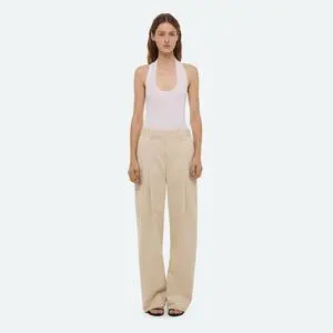 Helmut Lang Relaxed Pleated Trousers - Oatmeal