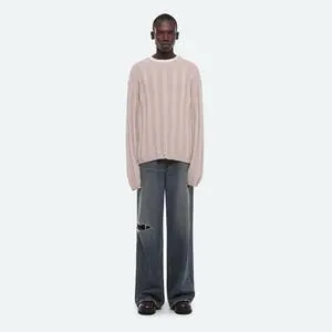 Helmut Lang Wide Ribbed Crewneck - Putty