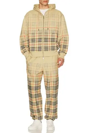 Burberry Rory Check Hoodie - Sand Check