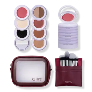 SUBTL. BEAUTY 7-in-1 Full Face Makeup Stack With Brush Set And Travel Bag - 017w