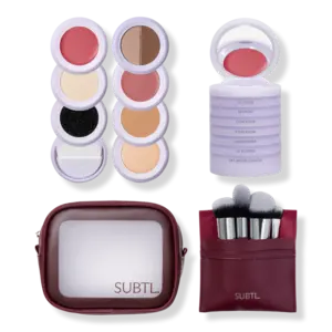 SUBTL. BEAUTY 7-in-1 Full Face Makeup Stack With Brush Set And Travel Bag - 007n