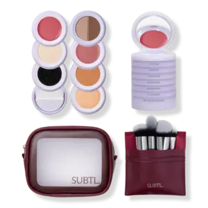 SUBTL. BEAUTY 7-in-1 Full Face Makeup Stack With Brush Set And Travel Bag - 012c