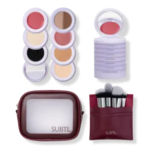 SUBTL. BEAUTY 7-in-1 Full Face Makeup Stack With Brush Set And Travel Bag - 003n