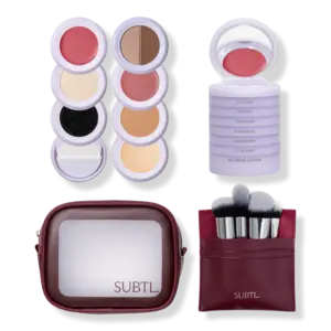 SUBTL. BEAUTY 7-in-1 Full Face Makeup Stack With Brush Set And Travel Bag - 005c