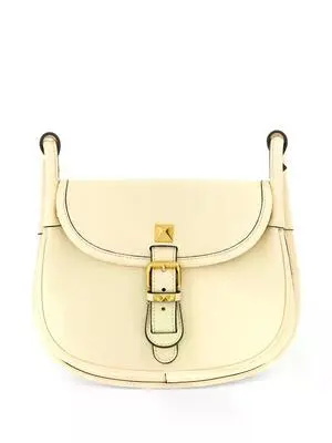 Valentino Garavani Flaneuse Studded Leather Shoulder Bag - Neutrals