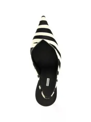 LE SILLA Zebra-pattern Stiletto Slingback Pumps