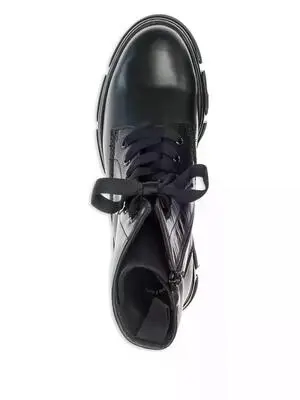 Gabor Lace-up Leather Boots - Black