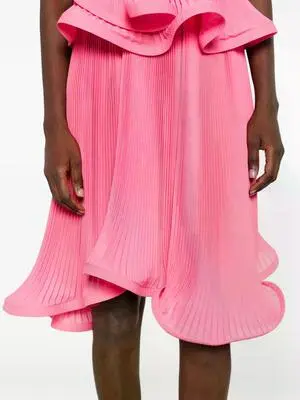 ROWEN ROSE Pleated Midi Skirt - Pink