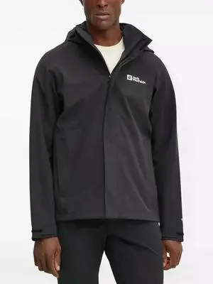 JACK WOLFSKIN Logo Hooded Performance Jacket