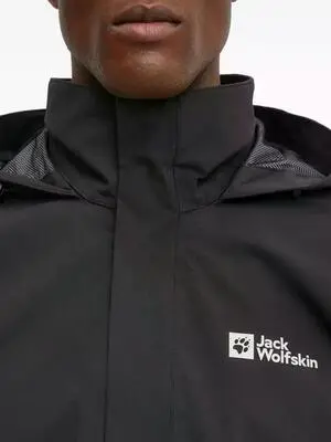 JACK WOLFSKIN Logo Hooded Performance Jacket