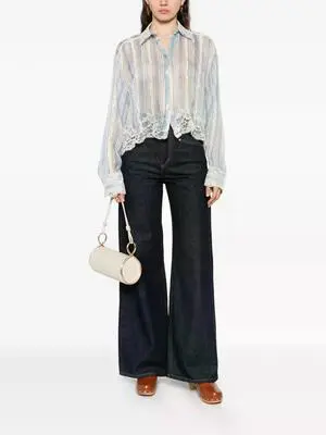 Ermanno Scervino Lace Striped Blouse
