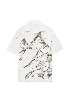 Prada Mountain-print Button Shirt