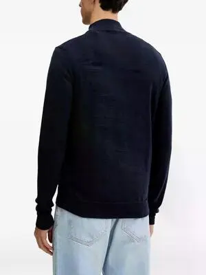 HACKETT Zip Mock-neck Cardigan