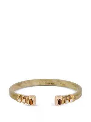 Gas Bijoux Sarina Stone Detail Cuff Bracelet - Neutrals