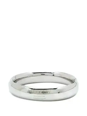 Burberry Engraved Logo Bangle Bracelet - Silver