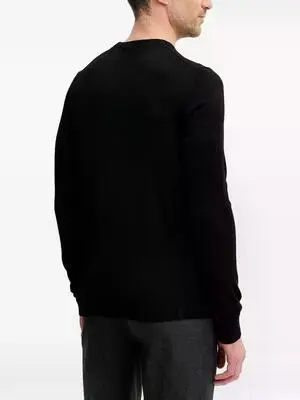 Guess Crew Neck Long-sleeve Sweater - Black