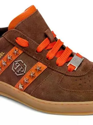 Philipp Plein Rebel Studded Sneakers - Brown