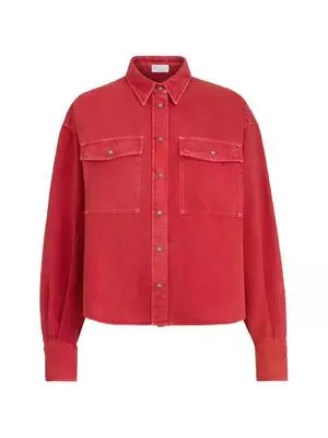 Brunello Cucinelli Garment-dyed Shirt - Red