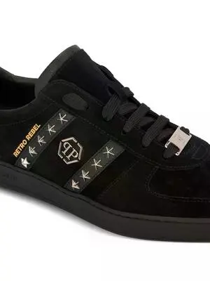 Philipp Plein Rebel Studded Low-top Sneakers - Black