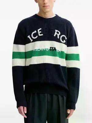 Iceberg Intarsia Striped Sweater