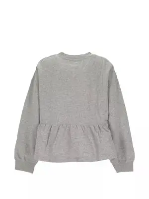 GANNI Crew-neck Ruffled Sweatshirt