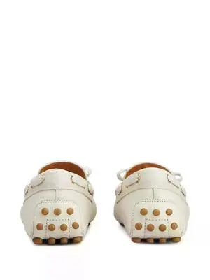 TOD'S Gommino Bow-detail Loafers - Neutrals