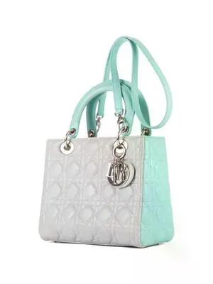 Dior Lady Quilted Tote Bag - Grey