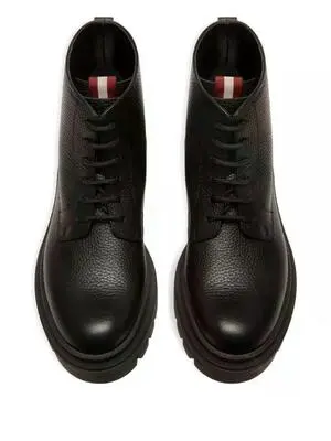 Bally Grained Leather Lace-up Boots