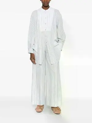 FORTE_FORTE Striped Pleated Trousers