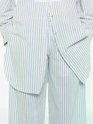 FORTE_FORTE Striped Pleated Trousers